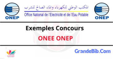 Exemples Concours ONEE – ONEP - Génie Électromécanique